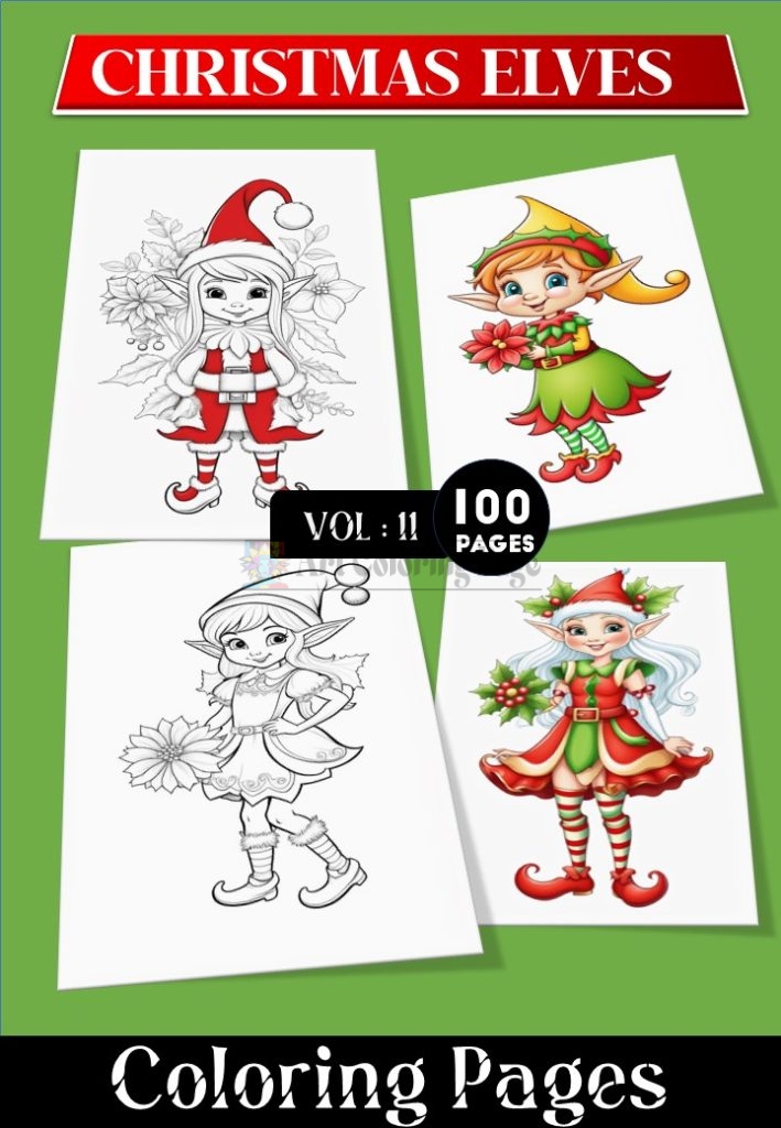 Christmas Elves Coloring Pages Collections for All Ages