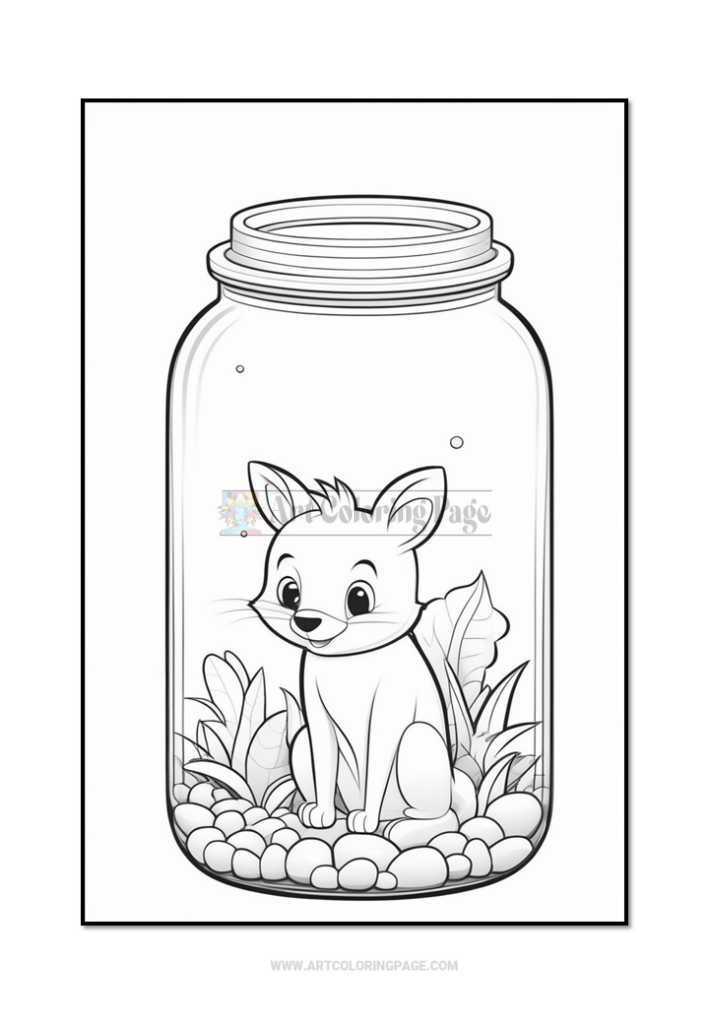 Animals in Jar Coloring Pages Collection for All Ages