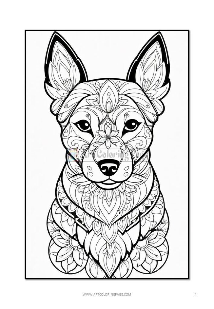 Dogs Mandala Coloring Pages Collection for All Ages