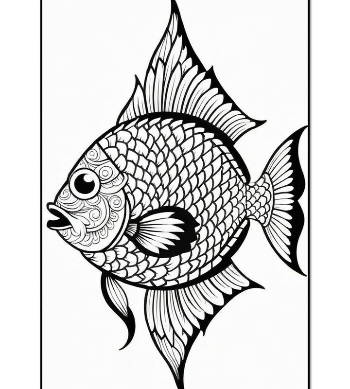 Dive into Serenity: Fish Mandalas Coloring Pages Collection