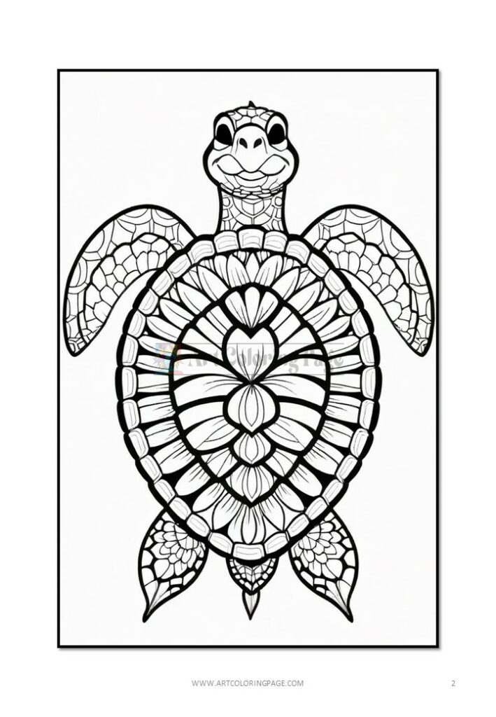 Turtle Mandalas Coloring Pages Collection for All Ages