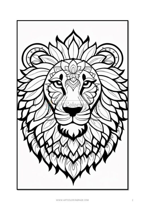 Roar into Creativity: Lion Mandalas Coloring Pages Collection