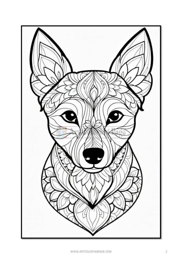 Dogs Mandala Coloring Pages Collection for All Ages