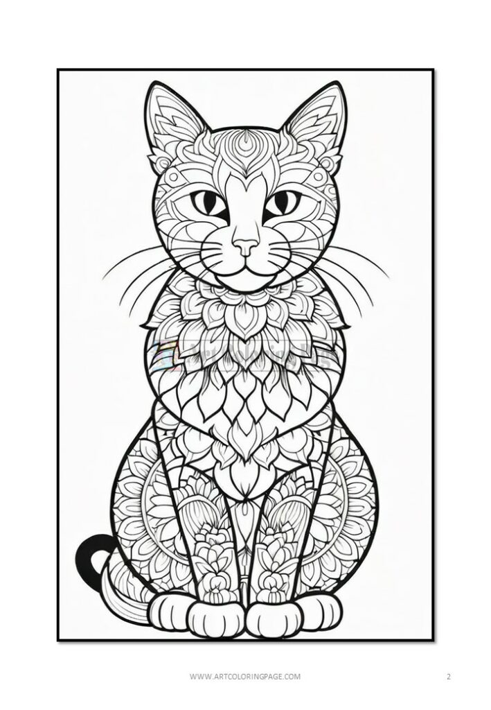 Meow Masterpieces: Cat Mandala Coloring VOL 3