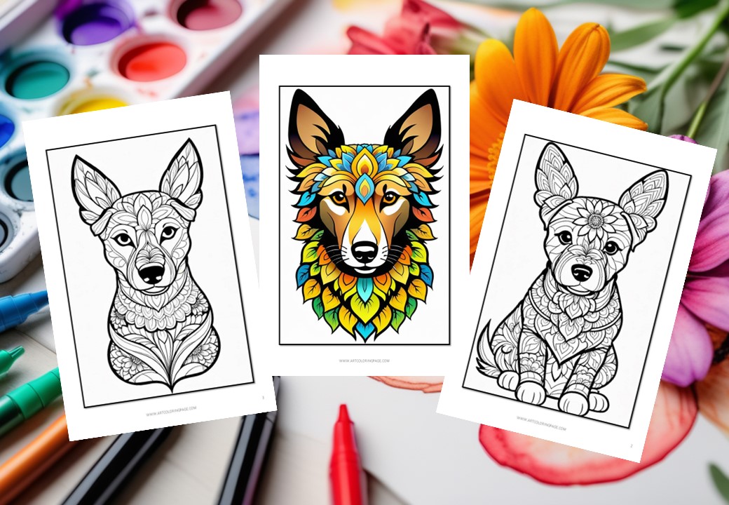 Dog Mandala Coloring Pages for All Ages: A Creative Escape