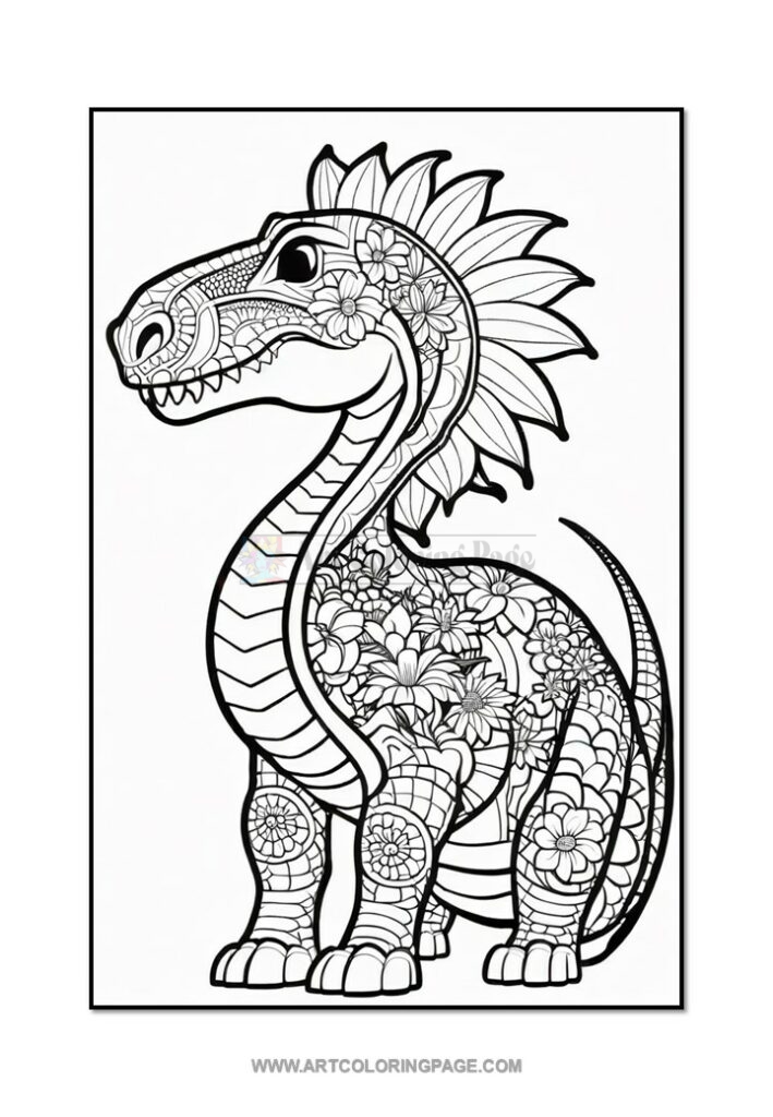 Unleash Your Inner Artist with Dinosaur Coloring Mandala Vol - 5! Unleash Your Inner Artist with Dinosaur Coloring Mandala Vol - 5!