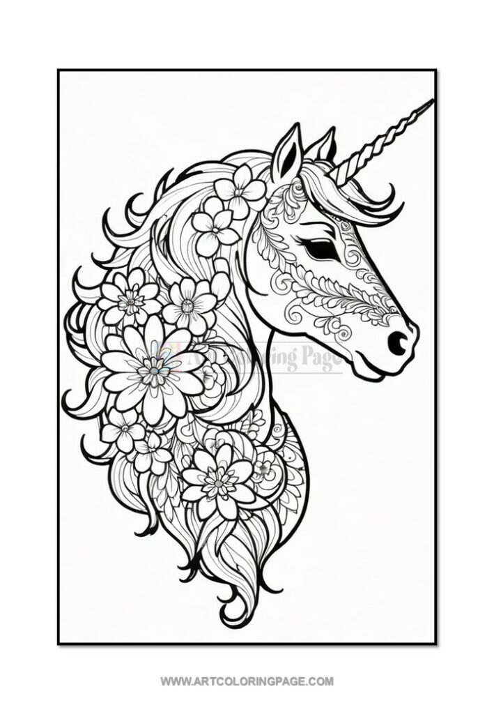 Unicorn Mandala Coloring Pages Collection for All Ages