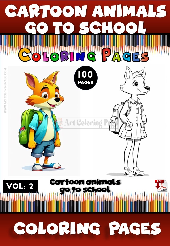 Ignite Creativity with Back-to-School Colouring Pages Vol. 2 – 100 Pages