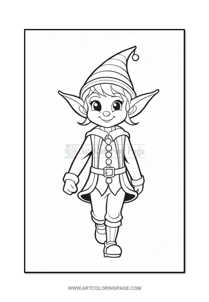 Christmas Elves Coloring Pages Collections for All Ages