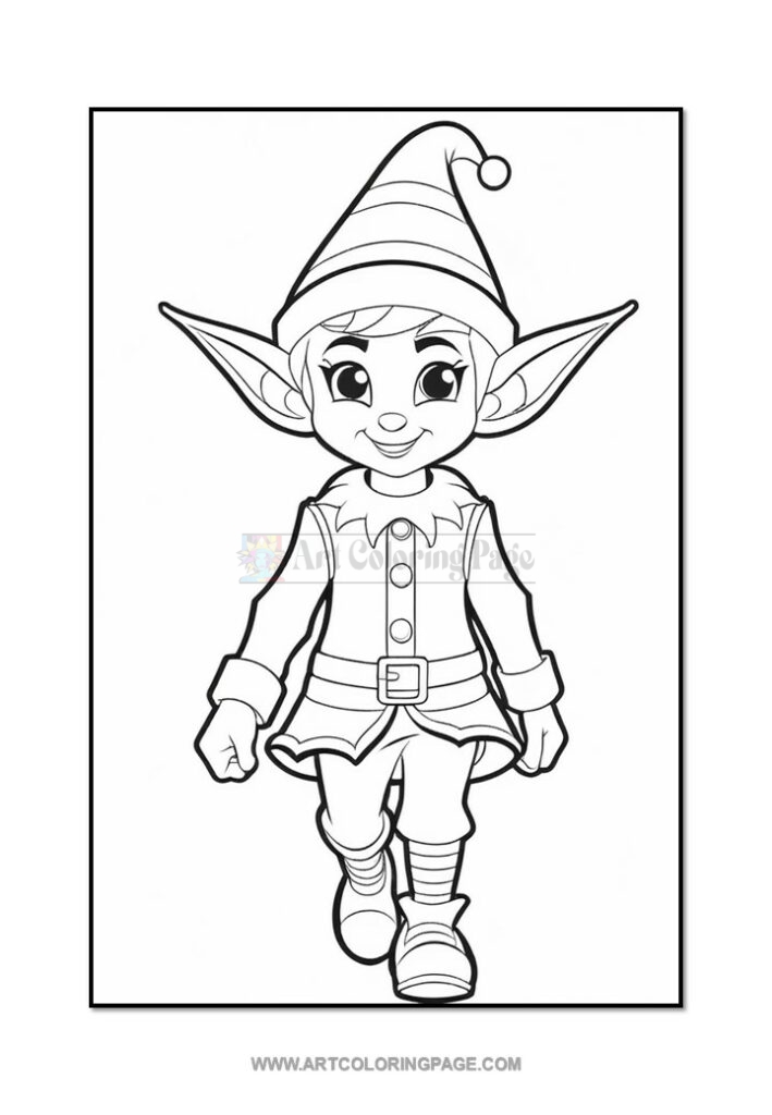 Christmas Elves Coloring Pages Collections for All Ages