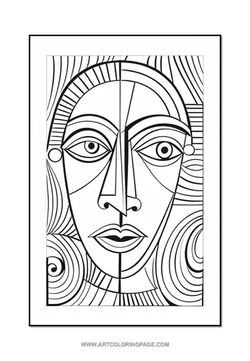 Abstract Picasso Catégorie - Art Coloring Page