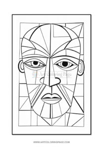 Abstract Picasso Catégorie - Art Coloring Page
