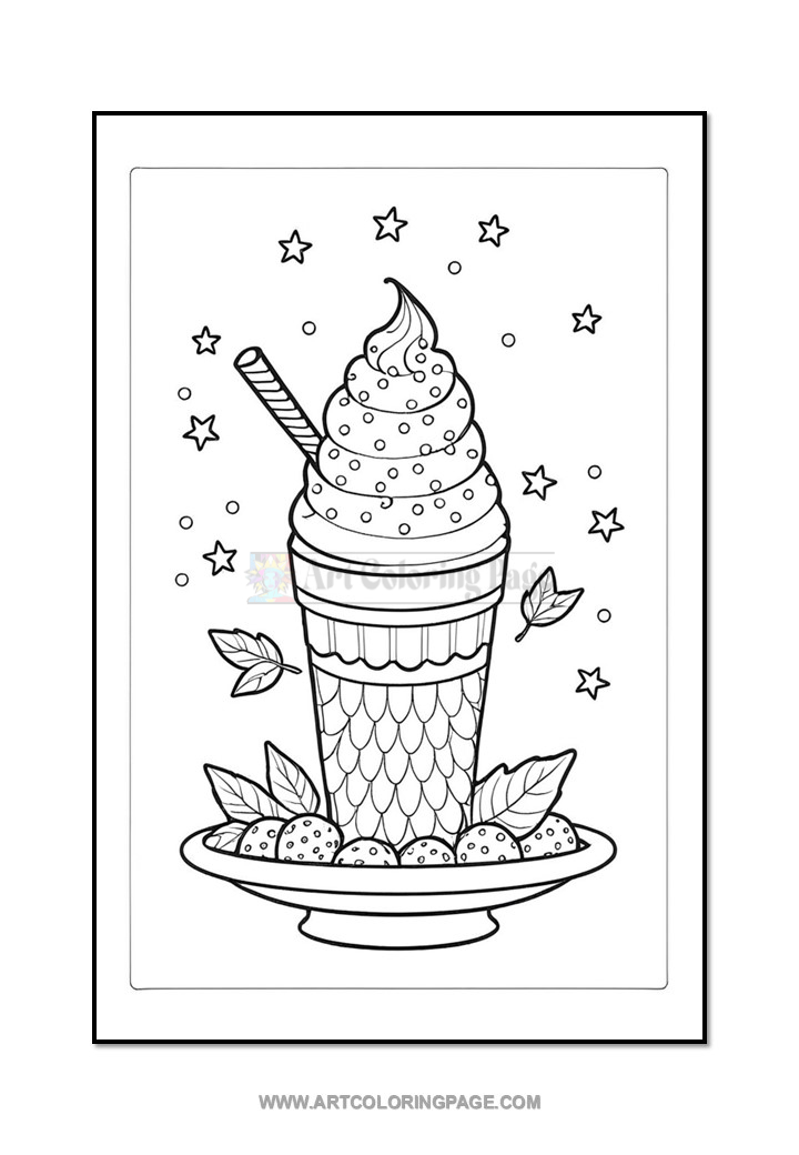 Ice Cream Coloring Pages Printable Vol 3 – A Sweet Treat for Everyone!