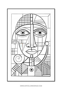 Abstract Picasso Catégorie - Art Coloring Page