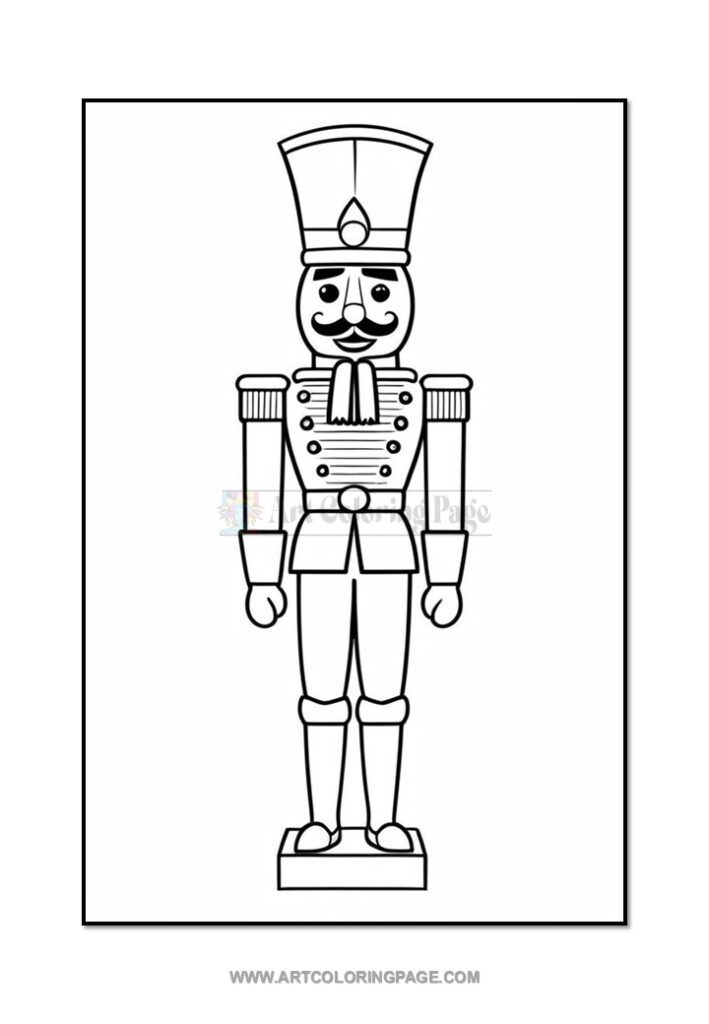 Nutcracker Coloring Page for Children Vol 4 – A Festive Coloring