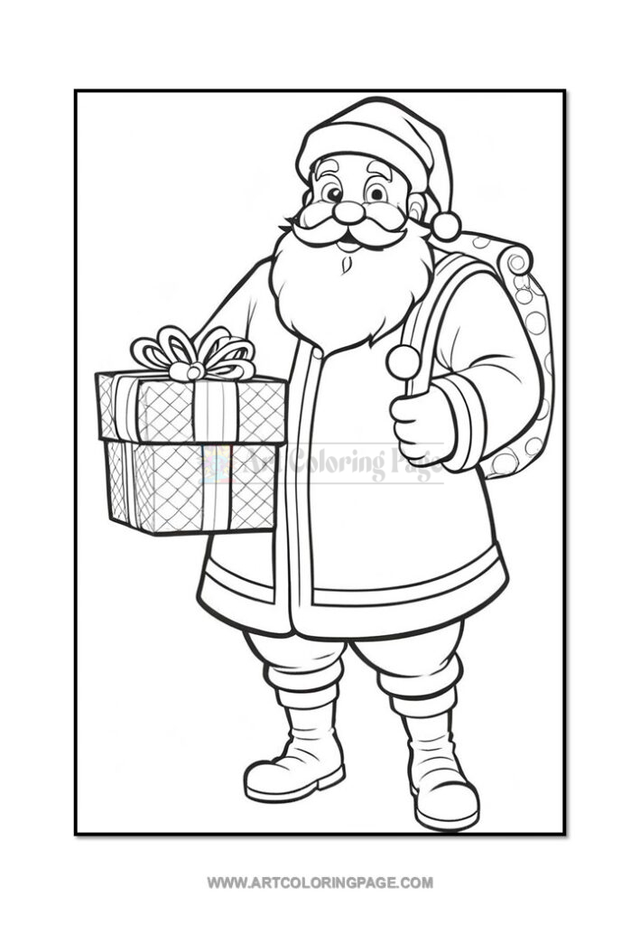 Santa Claus Coloring Pages for Kids Vol. 1: 100 Jolly Designs