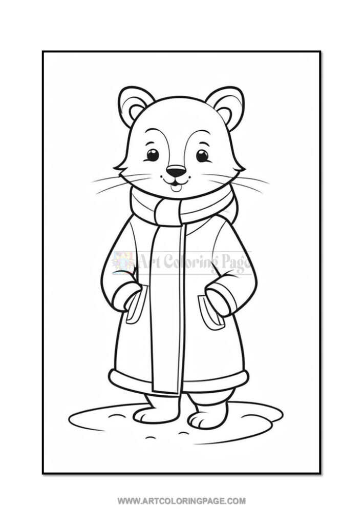 Snuggle Up with Coloring an Animal in Winter Clothes Vol: 5