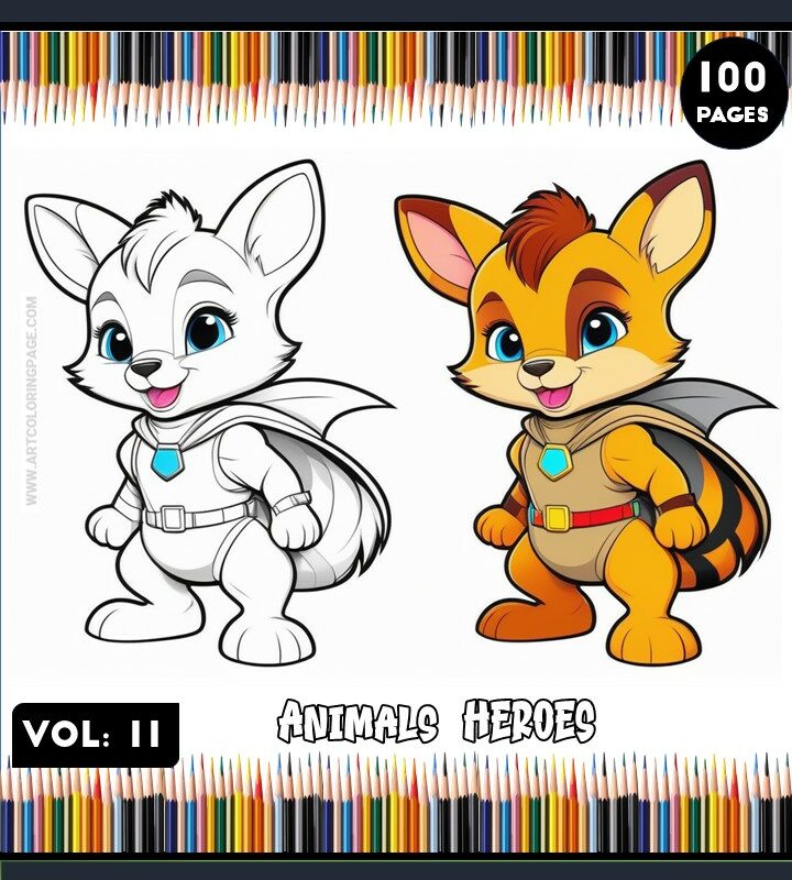 Animals Heroes Catégorie - Art Coloring Page
