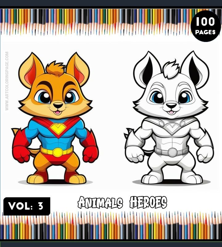 Animals Heroes Catégorie - Art Coloring Page