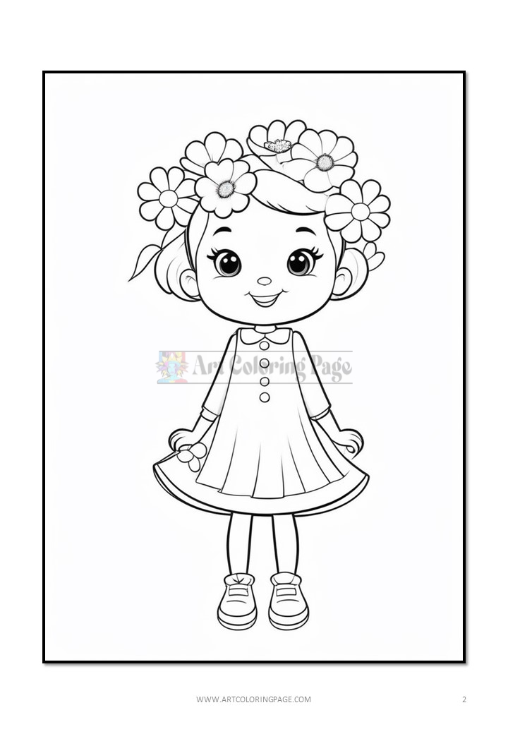 Introducing: Blossoming Joy - Cute Girl Flowers Coloring Pages Vol 1